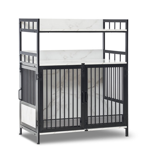 Tucker Murphy Pet™ Furniture Style Dog Crate With Storage Shelves ...